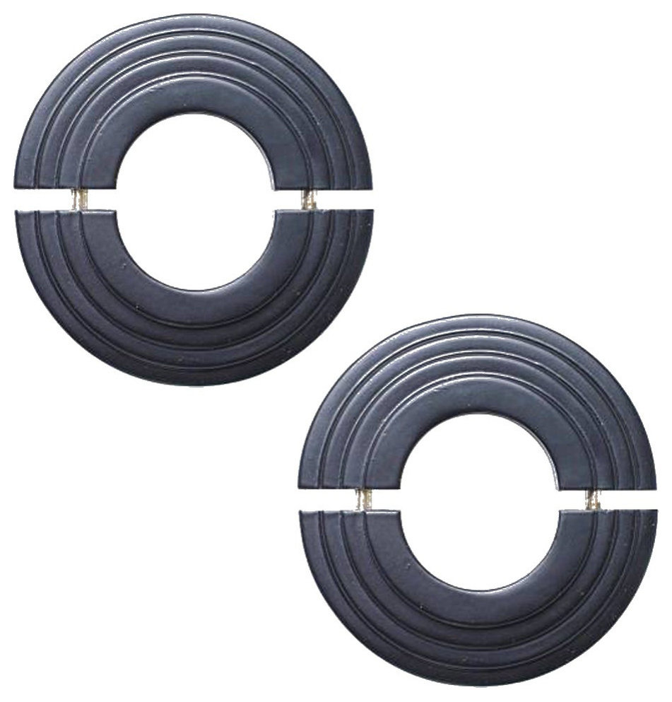 2 Radiator Pipe Flanges Black Aluminum Escutcheon Ring Plate 1.69" ID 3 ...