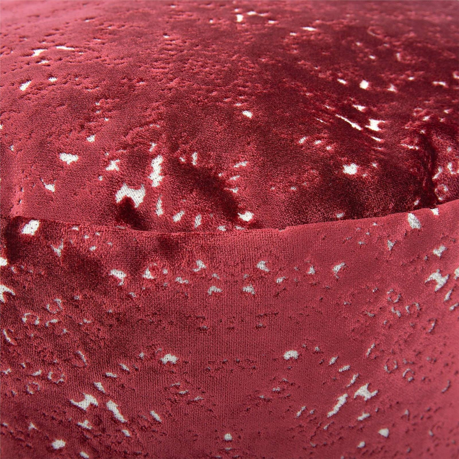 Hand-Finished Round Pouf, Ruby Red, Tall - Contemporary - Floor Pillows ...