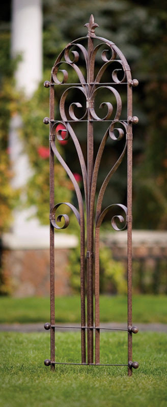 Italian Iron Garden Trellis, Metal Lawn Decor, Heavy Scroll Iron ...