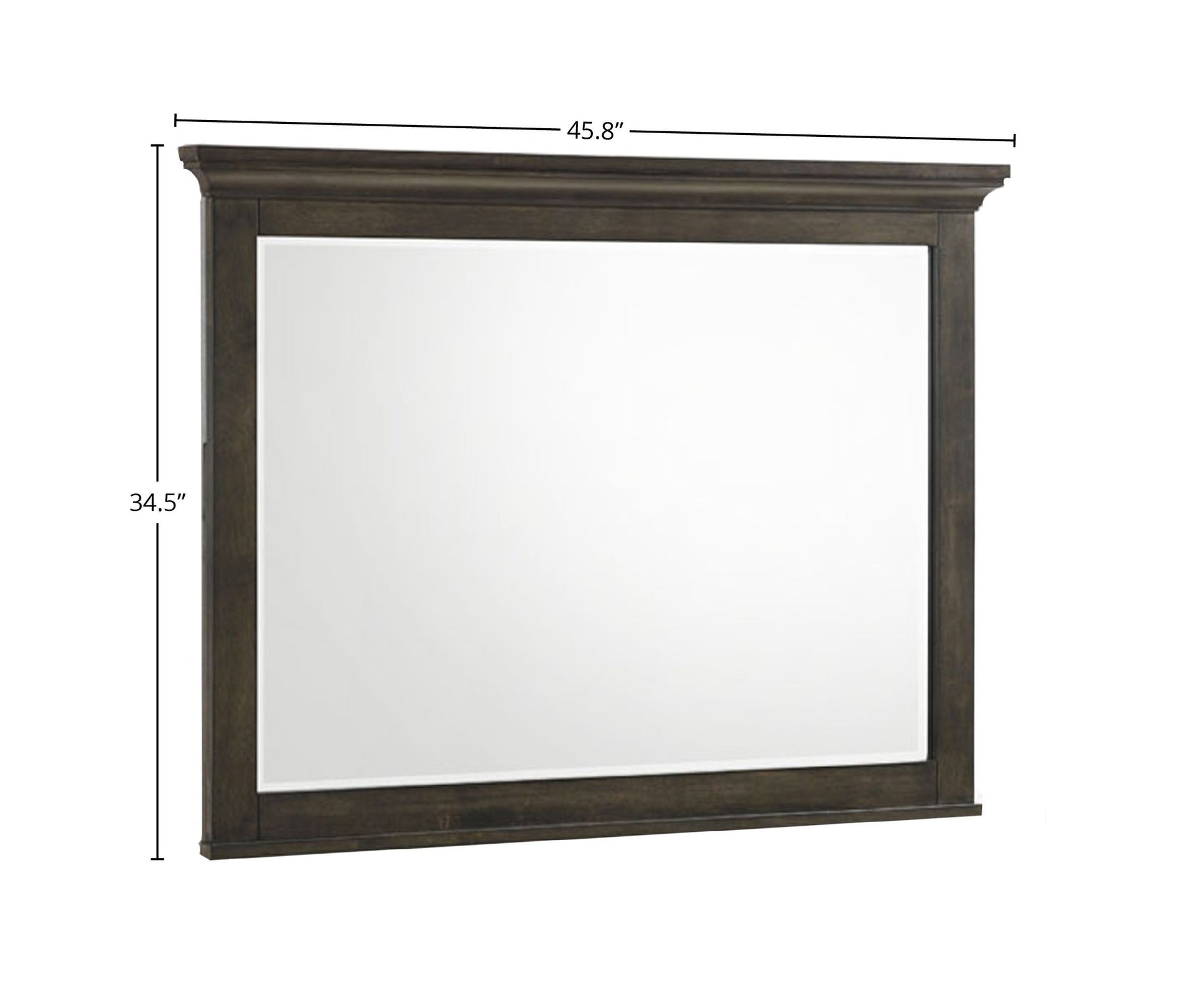 Hawthorne 46" Wide Landscape Mirror With Beveled Mirror Glass, Brushed ...