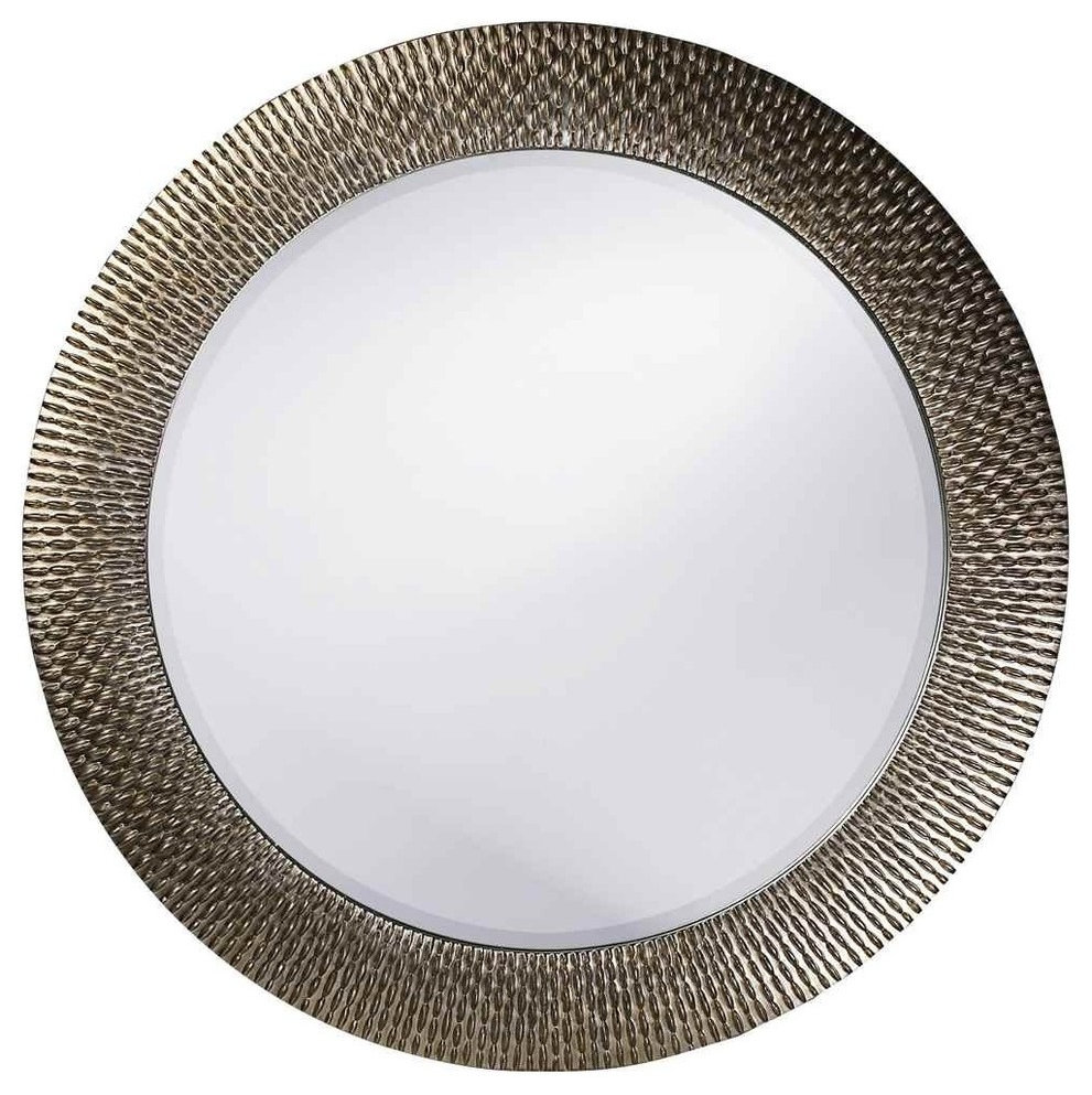 Howard Elliott Bergman Silver Round Mirror - Contemporary - Wall ...