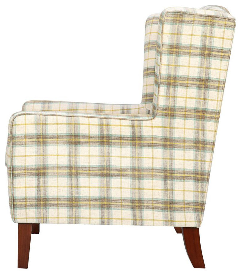 Traditional Classic Wingback Upholstered Accent Chair - Farmhouse ...