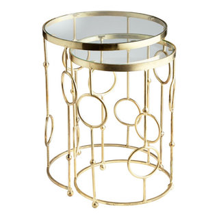 Cyan Design Perseus Nesting Tables, Brass - Contemporary - Coffee Table ...