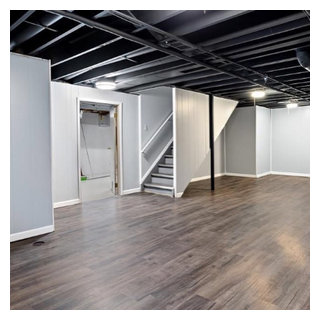 Basement Revamp - Modern - Basement - Detroit - by Paint to Life, LLC ...