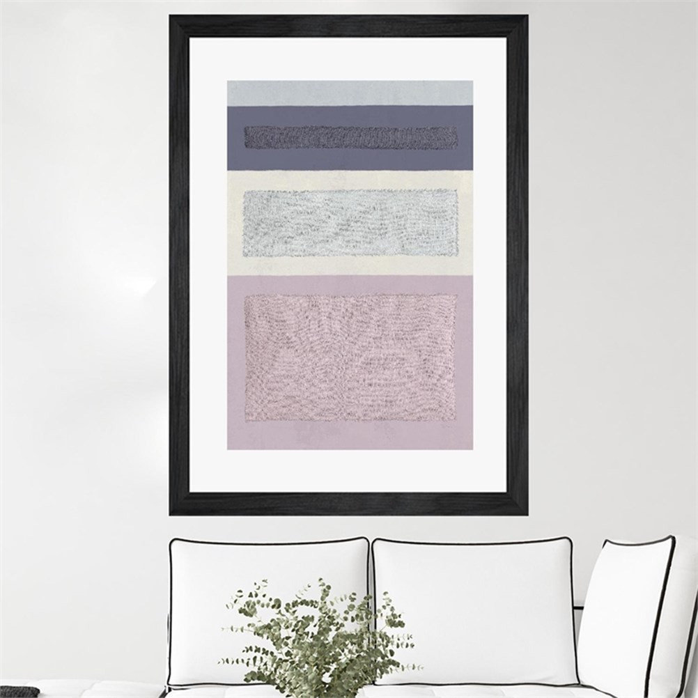 Giant Art 24x36 Painted Weaving IV FB Matted and Framed in Multi-Color ...