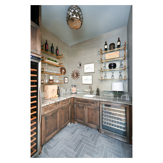 Antiqued Elegance in Willowcreek Ranch - French Country - Home Bar ...