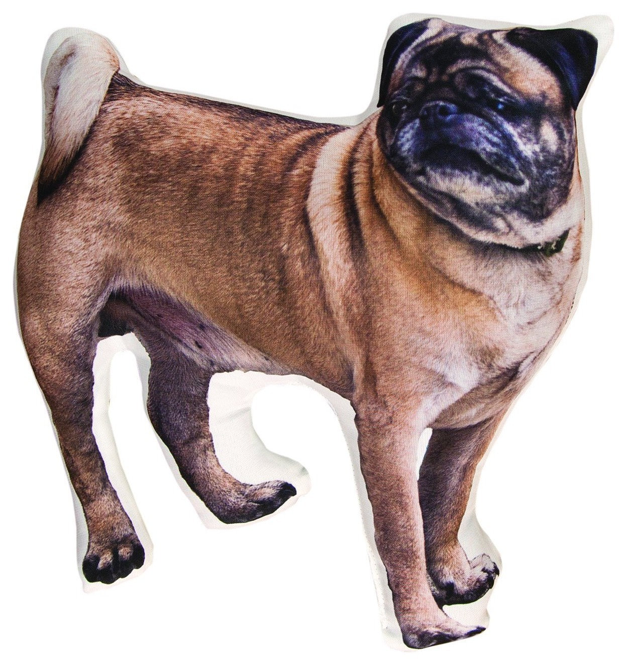 Pug, Shaped Dye Pillow, 16.9x4 - Contemporary - Decorative Pillows - by ...