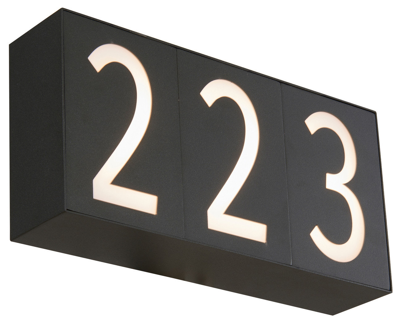 Numero LED Wall Fixture in Matte Black - Transitional - House Numbers ...