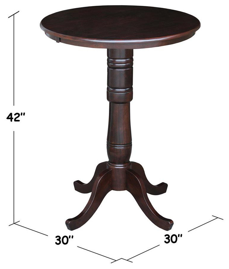Round Top Pedestal Table - Traditional - Dining Tables - by Bison ...