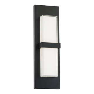 Bandeau LED Outdoor Wall Light, Black - Transitional - Outdoor Wall ...