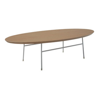 Rossmore Oval Coffee Table with Ash Veneer Top - Contemporary - Coffee ...
