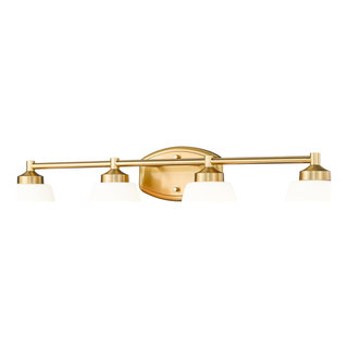 Kendrick 4-Light Vanity, Luxe Gold - Transitional - Bathroom Vanity ...
