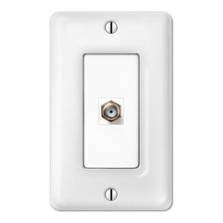 Allena Ceramic 1-Coax Wall Plate - Traditional - Switch Plates And ...