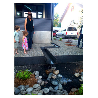 Downtown Steel Planters and Steel Rain Gardens with Runnels ...