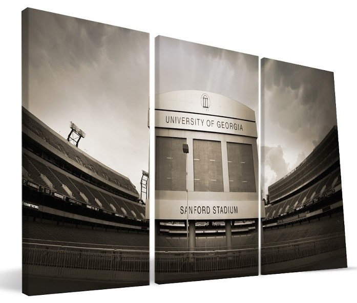 University of Georgia Bulldogs Sanford Stadium Canvas Print, 24"x48 ...