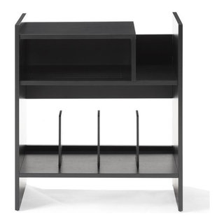Portland Turntable Stand In Black - Transitional - Media Racks And ...