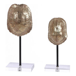 Safavieh Eris Set of 2 Turtle Shell Table Decor Gold, #N/A - Beach ...