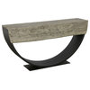 Arc Console Table, Gray Stone, Double Sided, 60x14x31" - Transitional ...