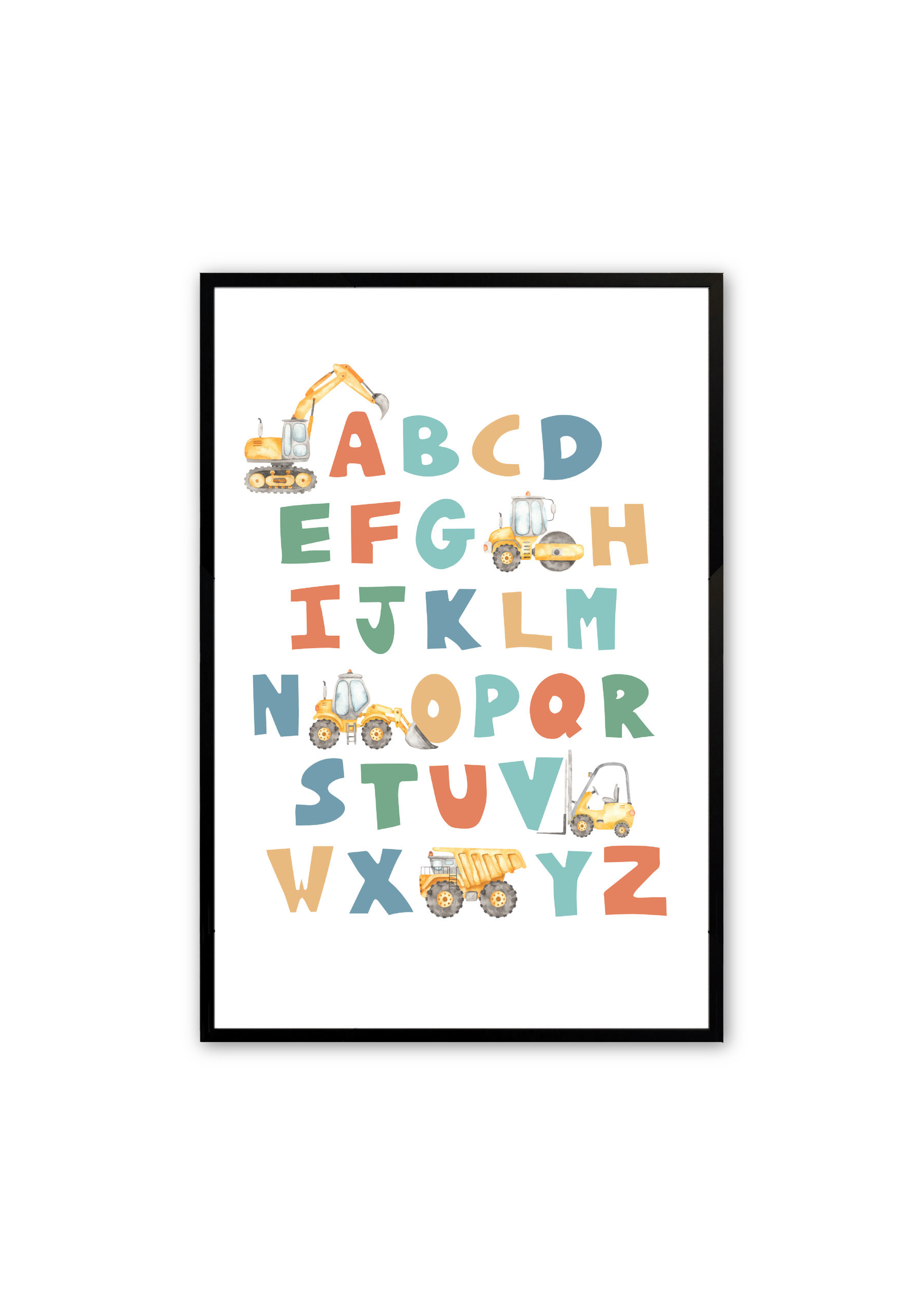 Construction Alphabet, 18" x 24" - Contemporary - Kids Wall Decor - by ...