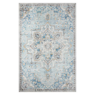 Momeni Afshar AFS32 Rug, Light Blue, 8'5"x12' - Mediterranean - Area ...