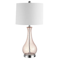 Safavieh Finnley Table Lamp With USB Port Blush - Transitional - Table ...