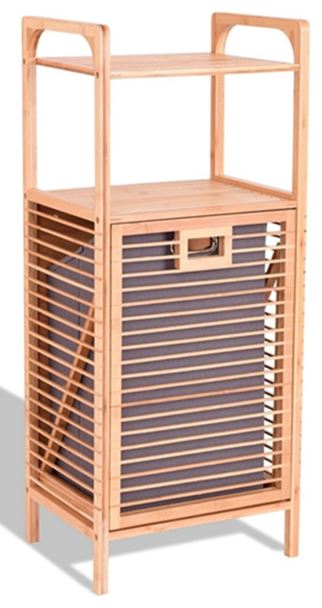 Attractive Bamboo Laundry Hamper Side Table - Transitional - Hampers ...