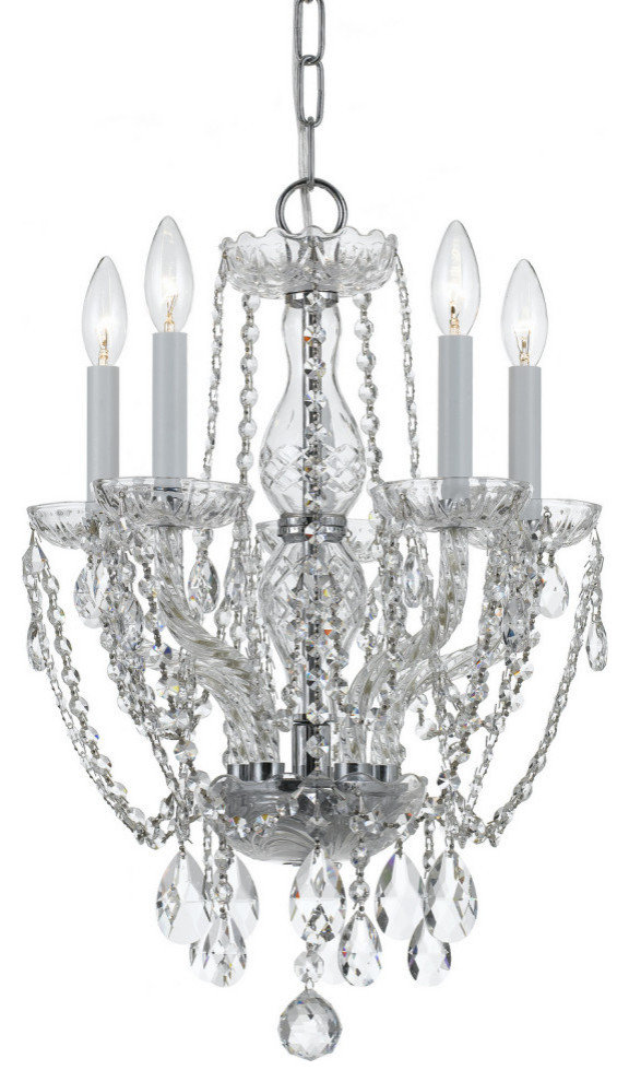 Crystorama Crystal 5 Lt Swarovski Strass Crystal Mini Chandelier ...