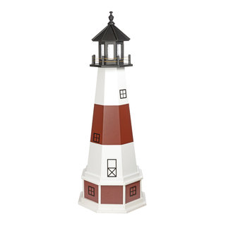 Montauk Hybrid Lighthouse, 5 Foot - Beach Style - Garden Statues And ...