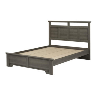 Versa Bed and Headboard Set, Gray Maple - Transitional - Platform Beds ...
