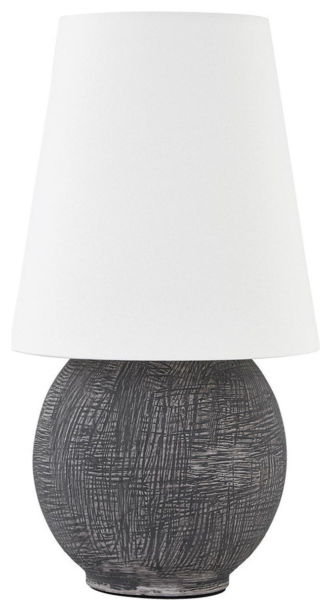 Ulsterville 1 Light Table Lamp, Aged Brass and Ceramic Greystone ...