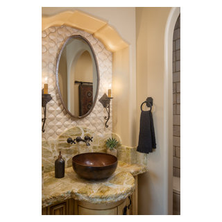 Del Dios Villa - Mediterranean - Powder Room - San Diego - by Tosti ...