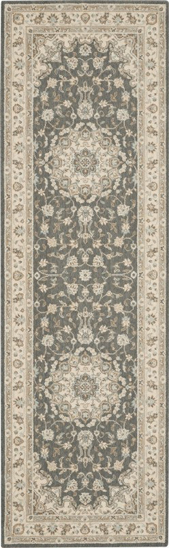 Nourison Living Treasures Traditional Grey Rug LI15, 2'6"x8 ...