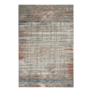 Nourison Rustic Textures Machine Made Area Rugs, Gray/Multi 6'x9', 6'x9 ...