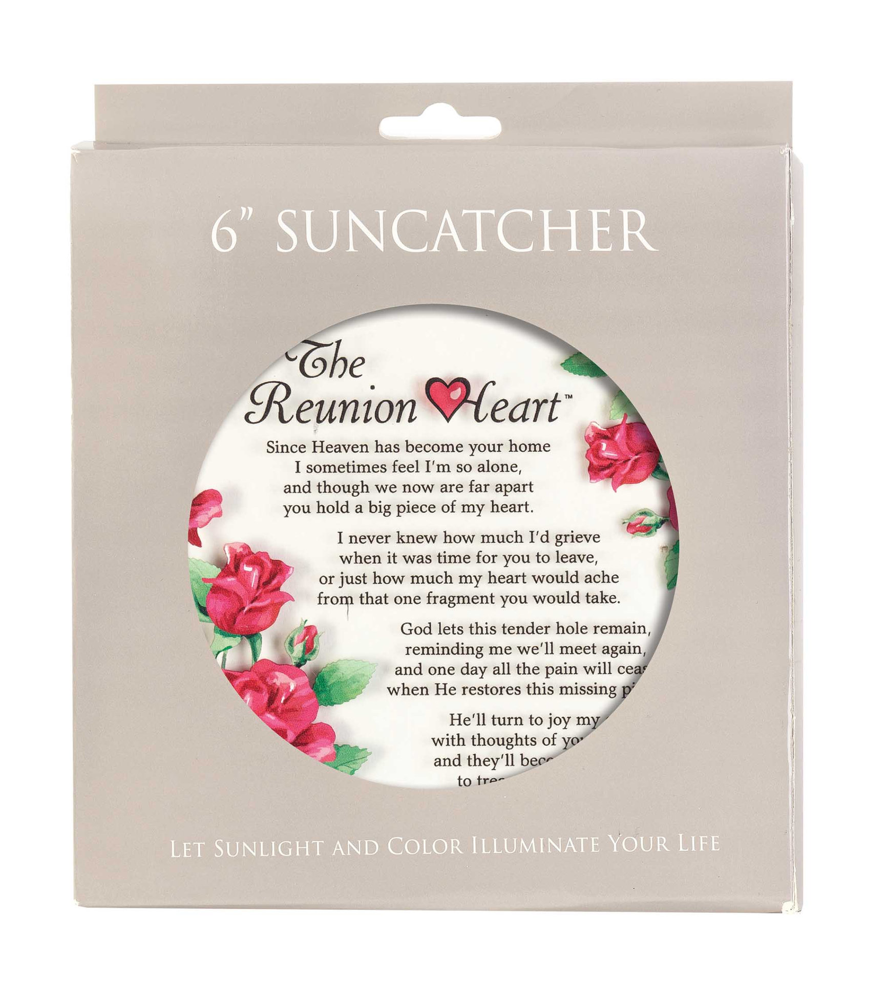 The Reunion Heart Poem Suncatcher - Traditional - Stained Glass Panels ...