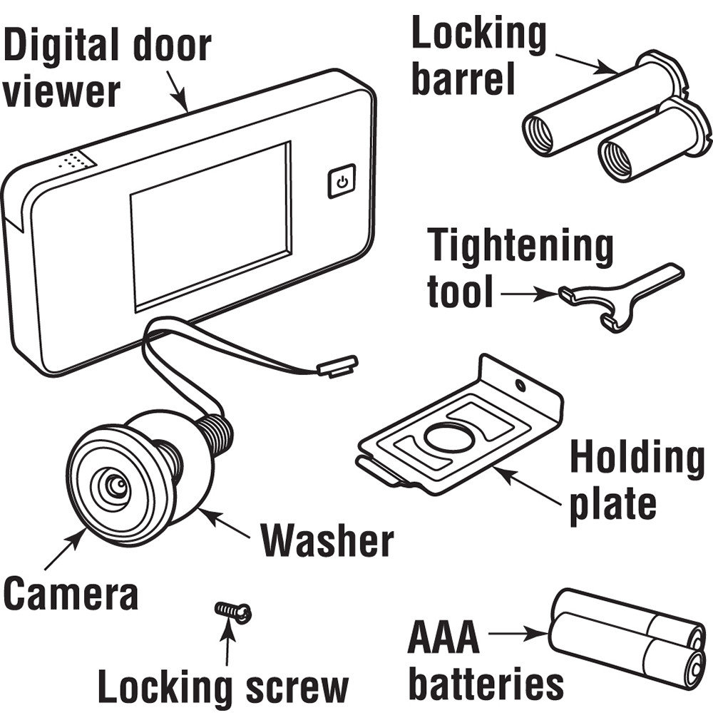 Digital Door Viewer Kit, Retail Package - Traditional - Door Hardware ...