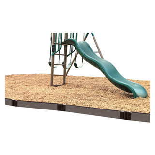Weathered Wood Straight Playground Border Kit 32' - 1 Profile ...