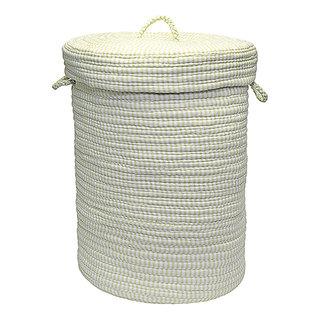 Colonial Mills Hamper Ticking Solid Hamper w/ lid Limelight Hamper, 16 ...