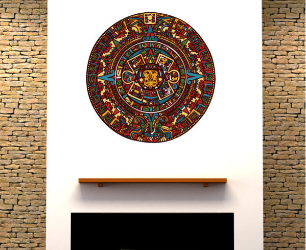 Aztec Vinyl Wall Decal AztecUScolor001, 72 in. - Contemporary - Wall ...