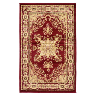 Rug Unique Loom Versailles Burgundy Rectangular 3' 3 x 5' 3 - Victorian ...