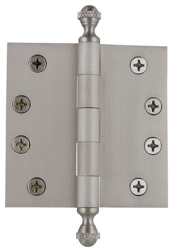 4" Acorn Tip Heavy Duty Hinge, Square Corners - Traditional - Hinges ...