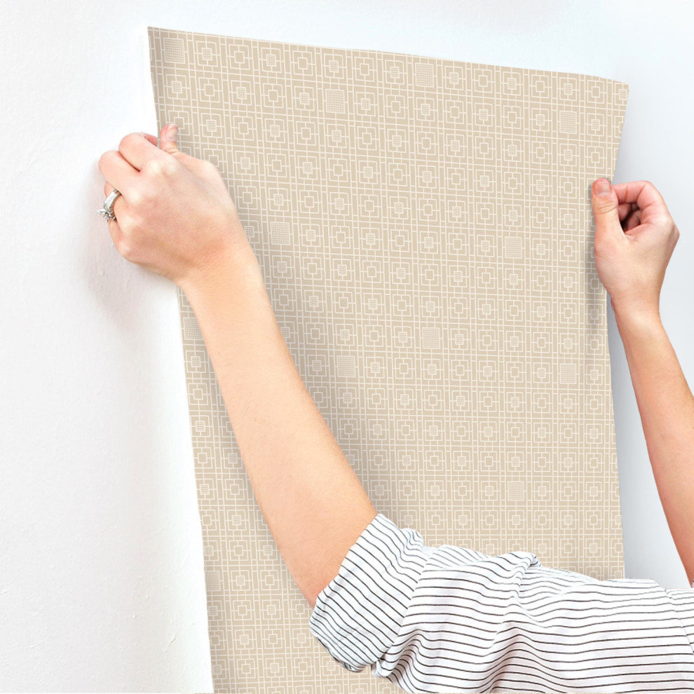 Beige Deco Screen Wallpaper - Contemporary - Wallpaper - by York ...