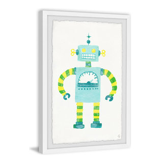 "Eccentric Robot" Framed Painting Print, 8"x12" - Contemporary - Kids ...