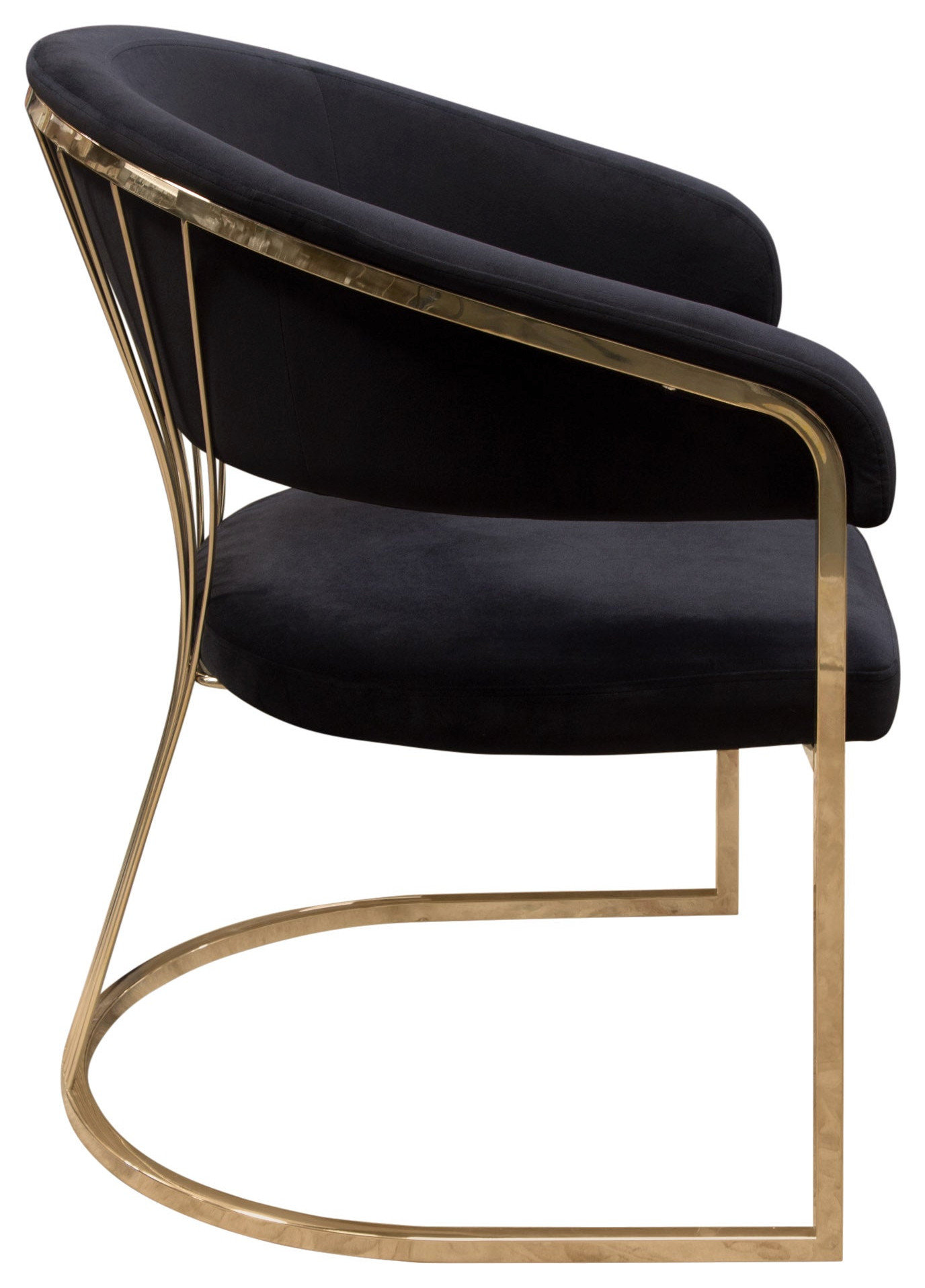 Solstice Dining Chair, Black Velvet - Contemporary - Dining Chairs - by ...