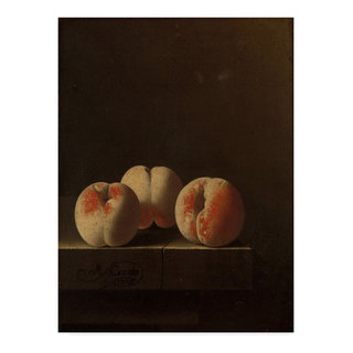 Adriaen Coorte 'Three Peaches On A Stone Plinth, 1705' Canvas Art, 35 ...