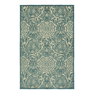 Kaleen A Breath of Fresh Air Collection Rug, Blue, 8'8"x12 ...