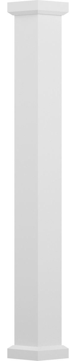 6" x 8' Endura-Aluminum Empire Style Column, Square Shaft, Textured ...