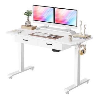 Electric Desk, Rectangular Top With Adjustable Height and Spacious ...