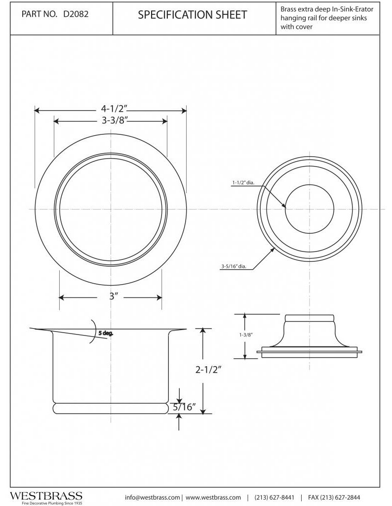 Insinkerator Style Extra-Deep Disposal Flange And Stopper ...
