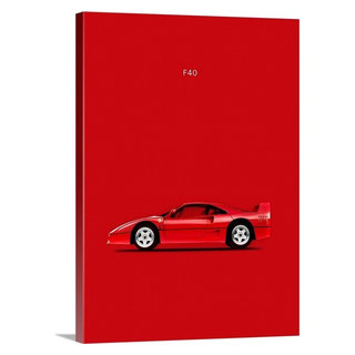 "Ferrari F40" Wrapped Canvas Art Print, 18"x24" - Contemporary - Prints ...
