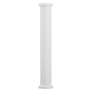 6" x 8' Endura-Aluminum Empire Style Column, Square Shaft, Textured ...